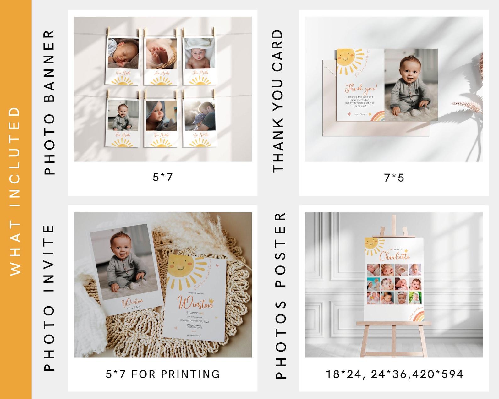 Sunshine Birthday Bundle Set, Sun Birthday Bundle, Our Little Sunshine ...
