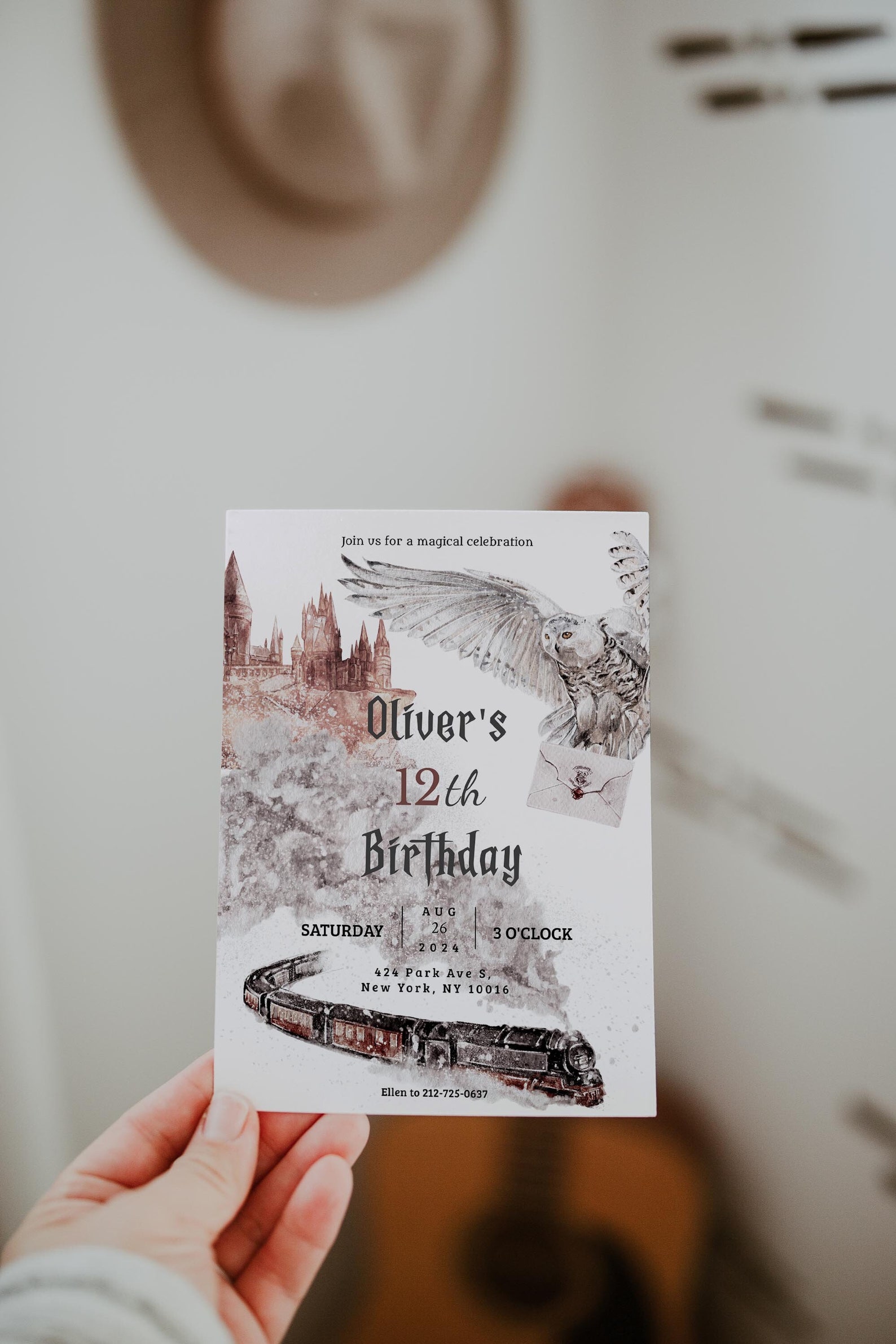 Magical Wizard Birthday Invitation, Magical Wizard Party Invite, Magic ...