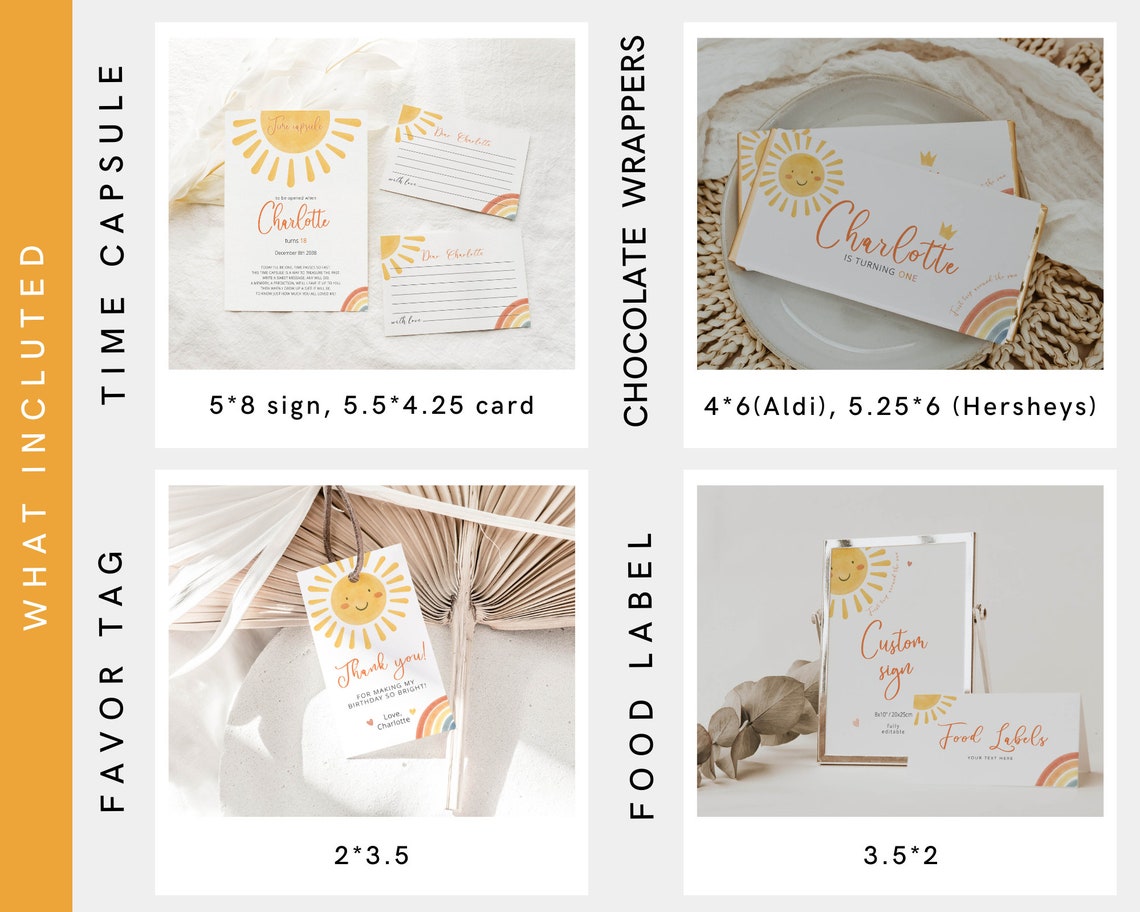 Sunshine Birthday Bundle Set, Sun Birthday Bundle, Our Little Sunshine ...