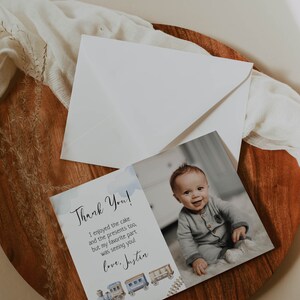 Train Birthday Thank You Card, Second Train Thank You Card, Two Two ...