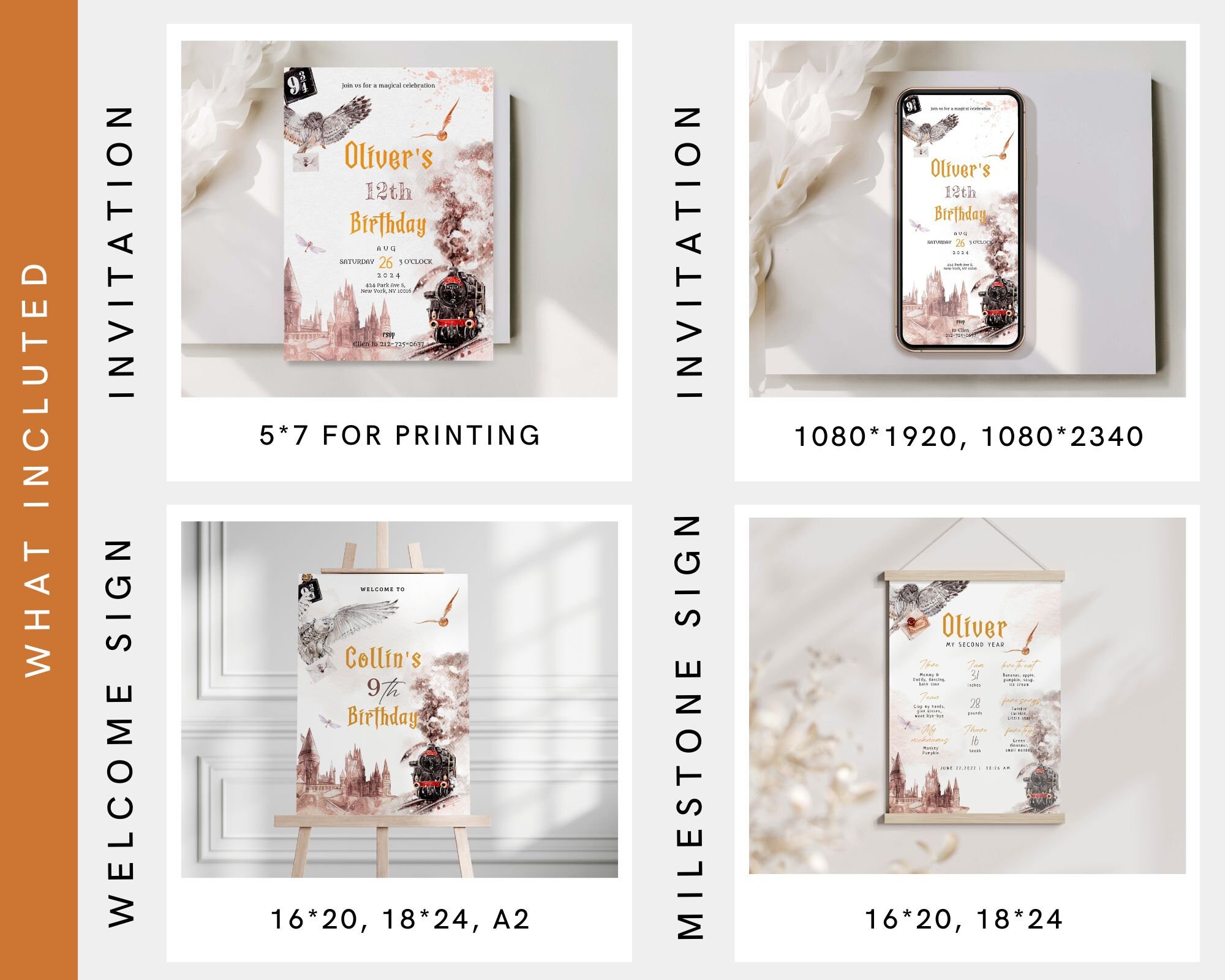 Wizard Birthday Bundle Set, Magical School Birthday Bundle, Wizard ...