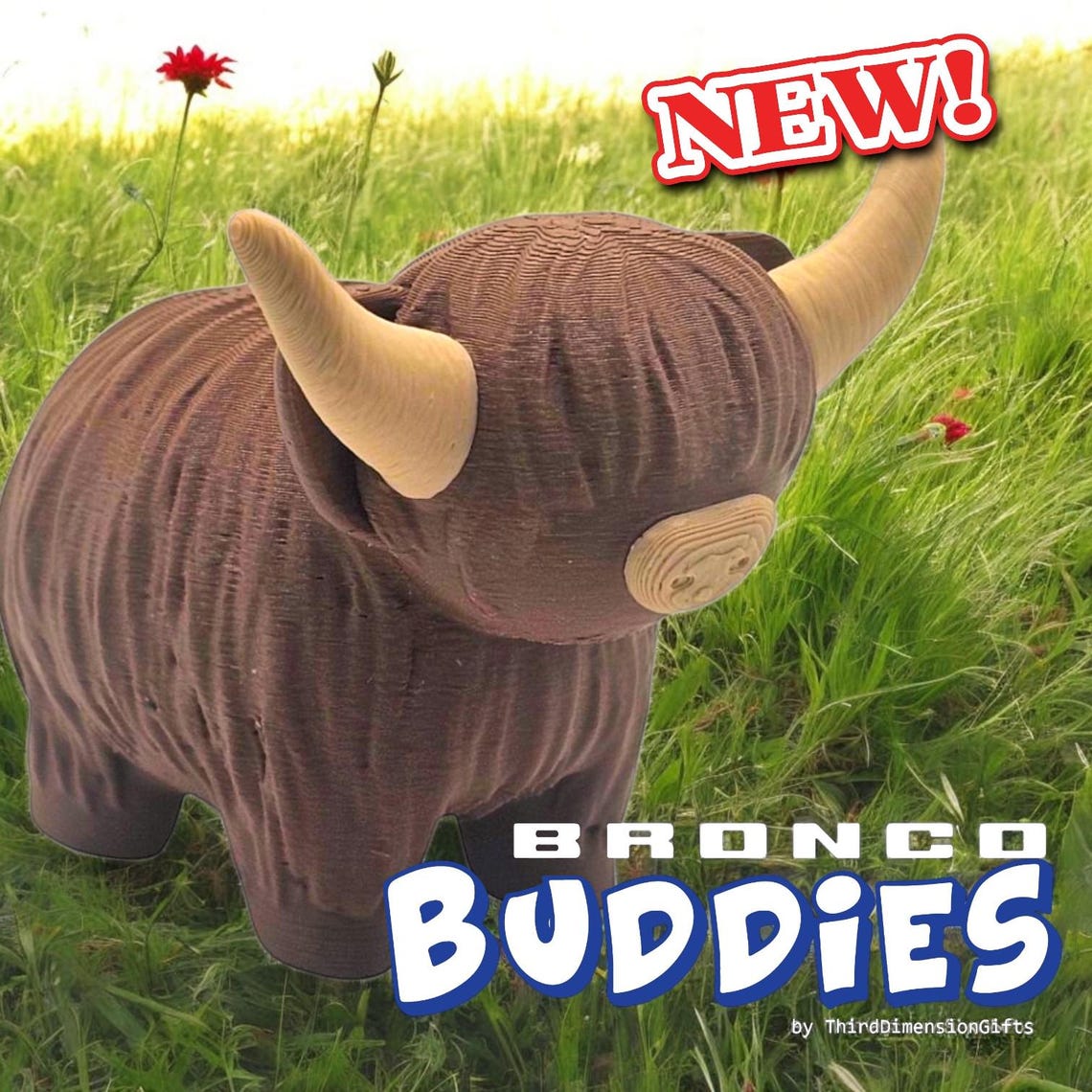 Bronco Buddies - Highland Cow Moo Moo - Etsy