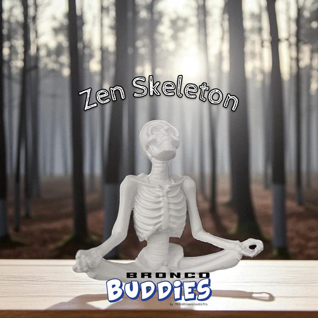 Bronco Buddies - Zen Skeleton - Etsy