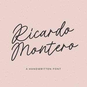 Ricardo Montero / Wedding Font Logo Font Boho Font Branding - Etsy