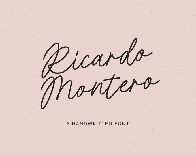 Ricardo Montero / Wedding Font, Logo Font, Boho Font, Branding Font ...