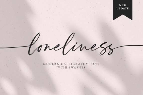 Loneliness / Wedding Font Logo Font Boho Font Branding - Etsy