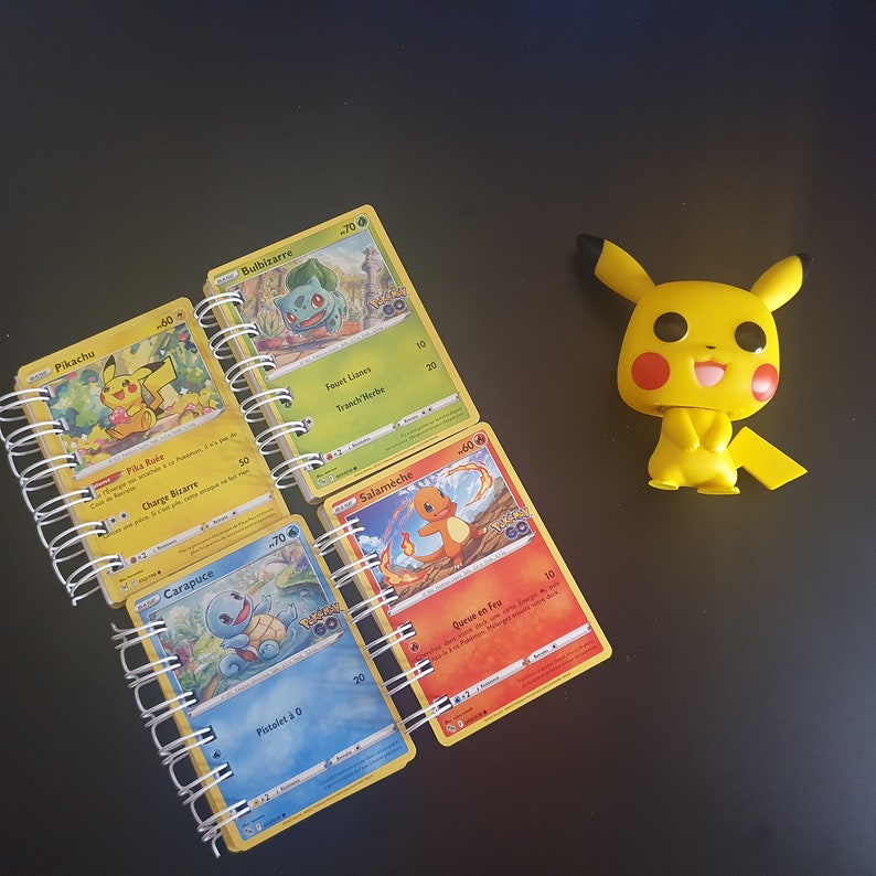 Lot De 4 Carnet Bloc-notes Carte Pokémon Authentique De La 1er ...