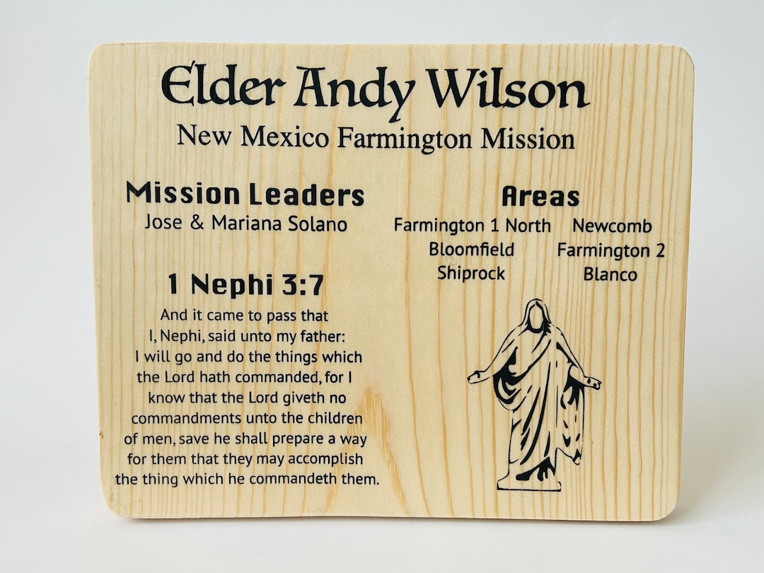 LDS Mission Plaque Custom Laser Engraved Sister Missionary Gift for ...