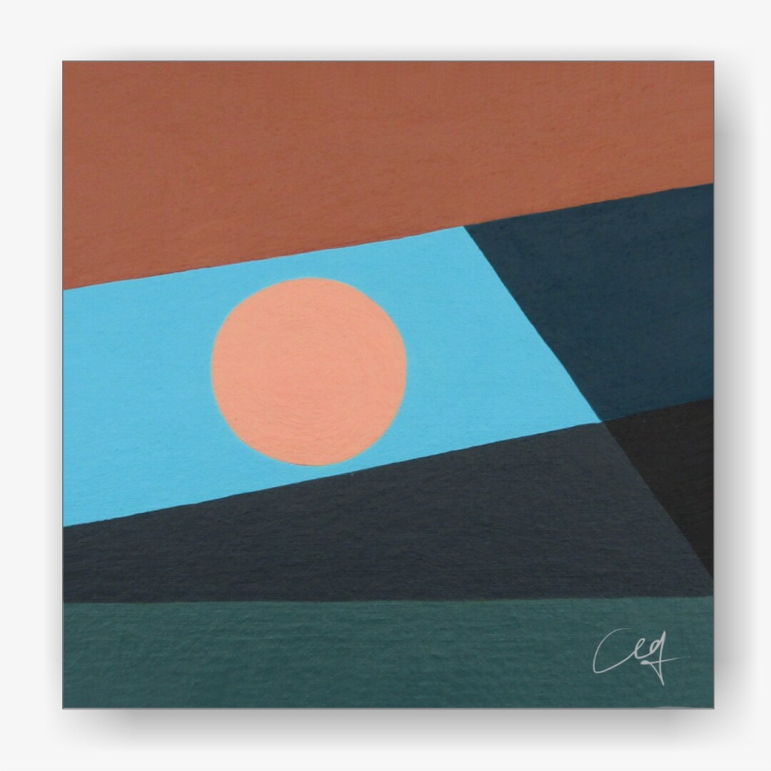 Original Painting Minimalist Sunset Painting, Contemporary Art ...