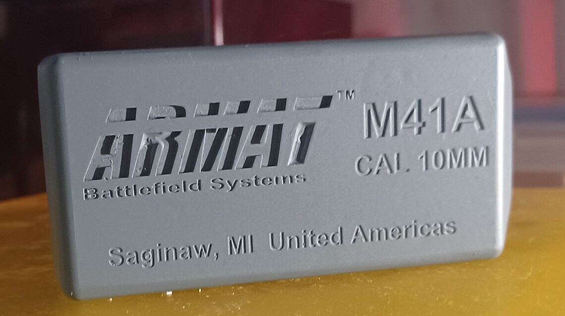 M41A Pulse Rifle Aliens Screen Accurate for Nerf Magazine Base Plate ...