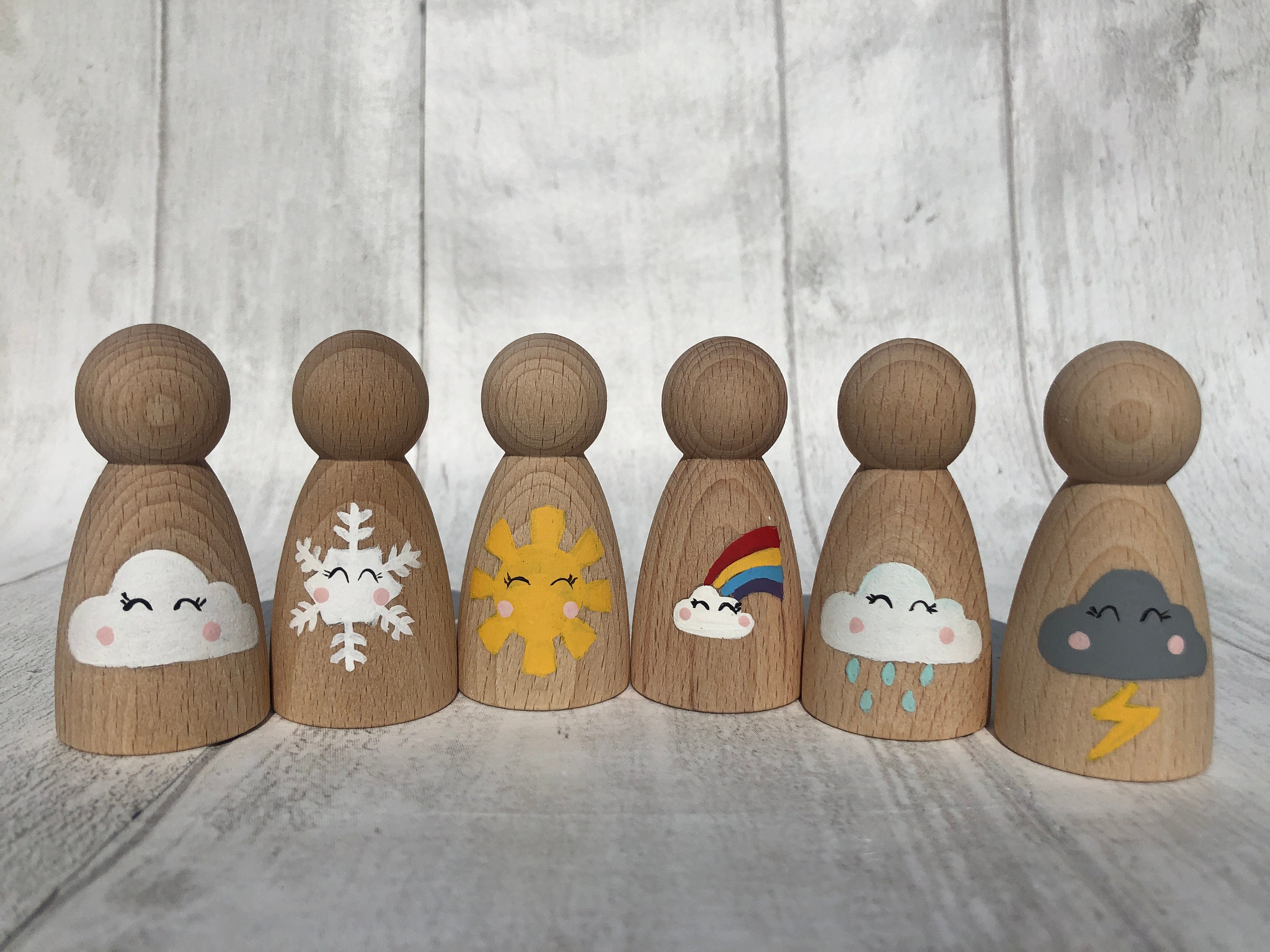 Weather Peg Doll Set/ Montessori/ Preschool Resource/ Tuff - Etsy