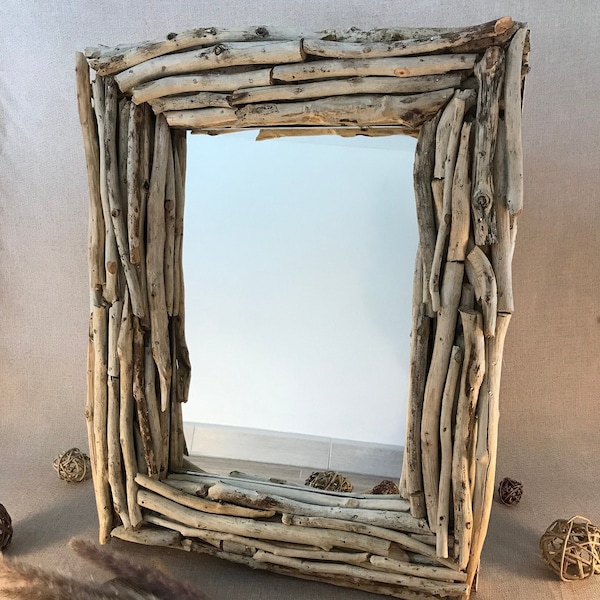 Driftwood Mirror - Etsy