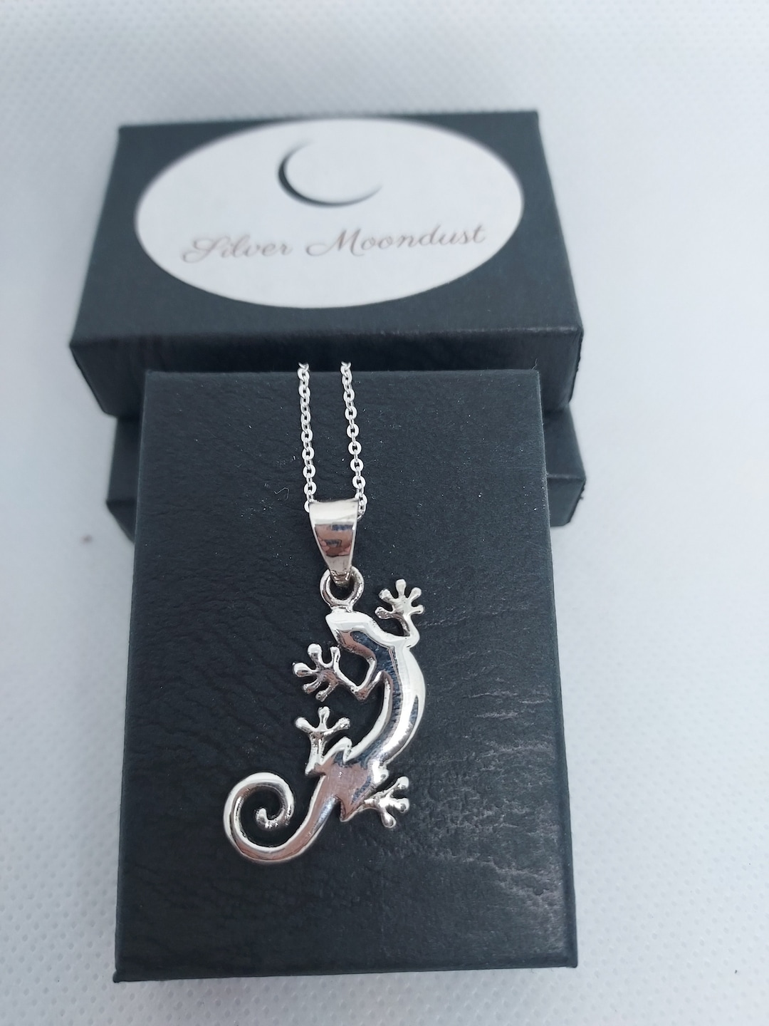 Lizard/gecko Pendant Heavy 925 Sterling Silver With Chain, Balearic ...