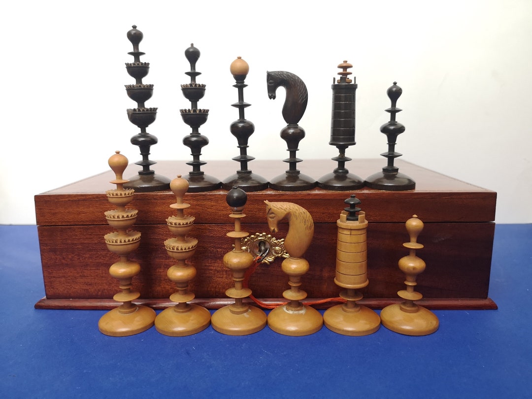 Selenus Biedermeier Chess Game Selenus Chess Set C1820 - Etsy