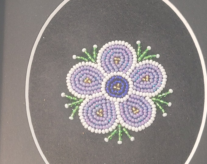 Cree Beadwork, Metis Flower Beadwork, Native Beadwork, Framed Bead Work ...