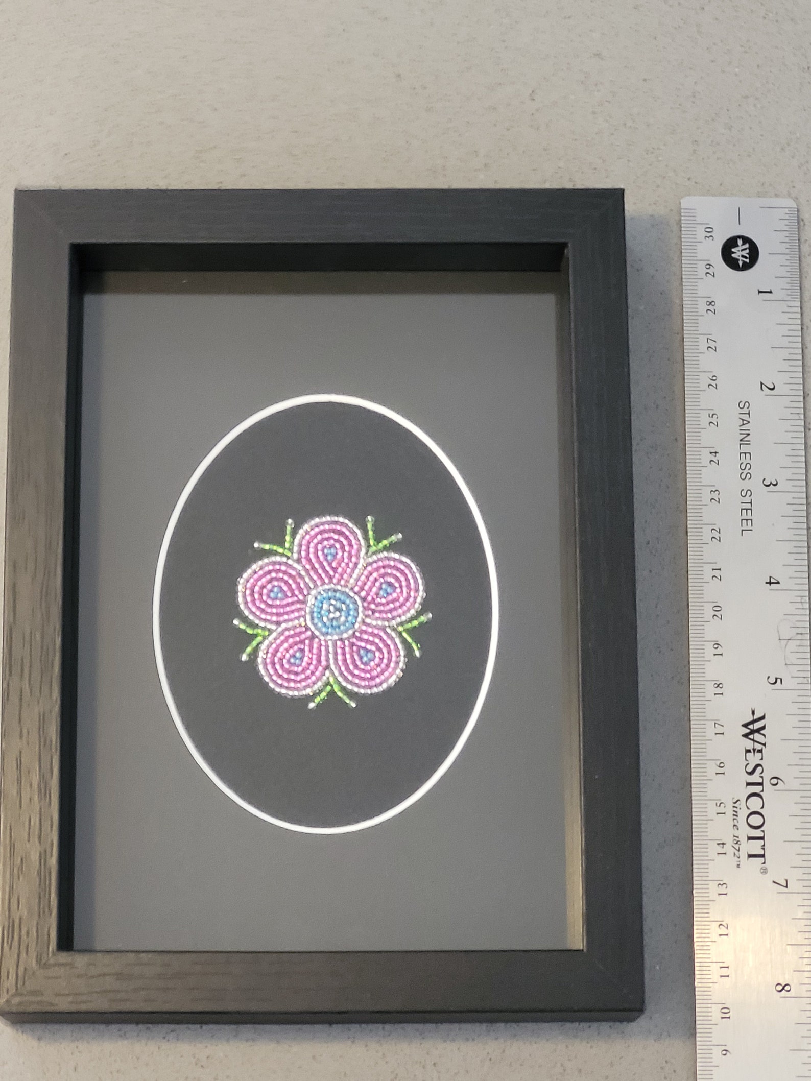 Metis Flower Beadwork, Cree Beadwork, Native Beadwork, Framed Bead Work ...