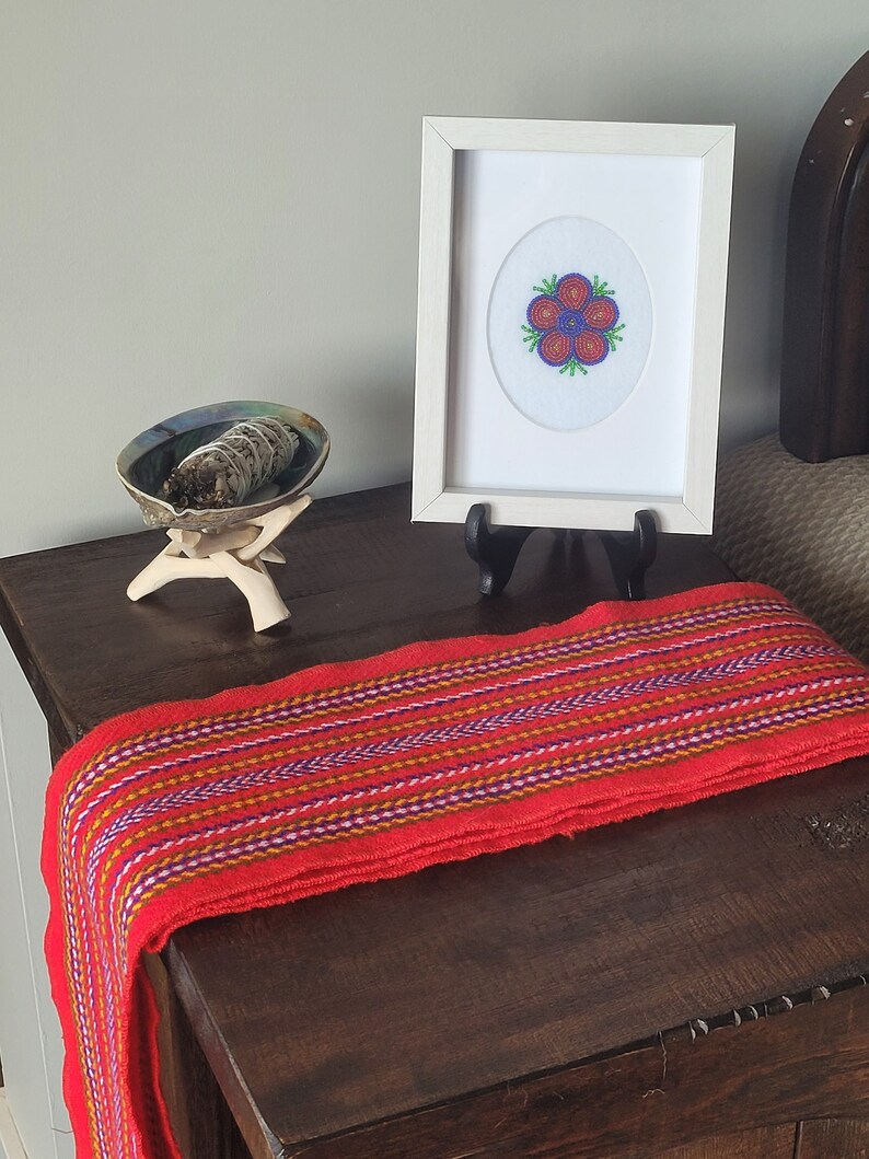Metis Flower Beadwork, Cree Beadwork, Native Beadwork, Framed Bead Work ...