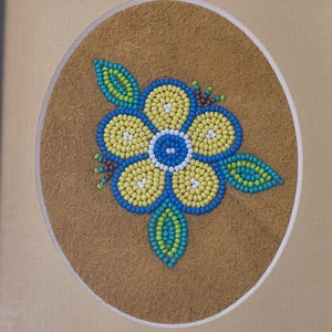 Cree Beadwork, Metis Flower Beadwork, Native Beadwork, Framed Bead Work ...
