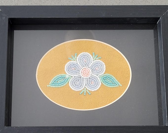 Cree Beadwork, Metis Flower Beadwork, Native Beadwork, Framed Bead Work ...