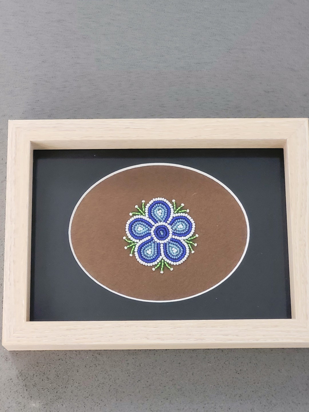 Metis Flower Beadwork Cree Beadwork Native Beadwork Framed - Etsy Canada