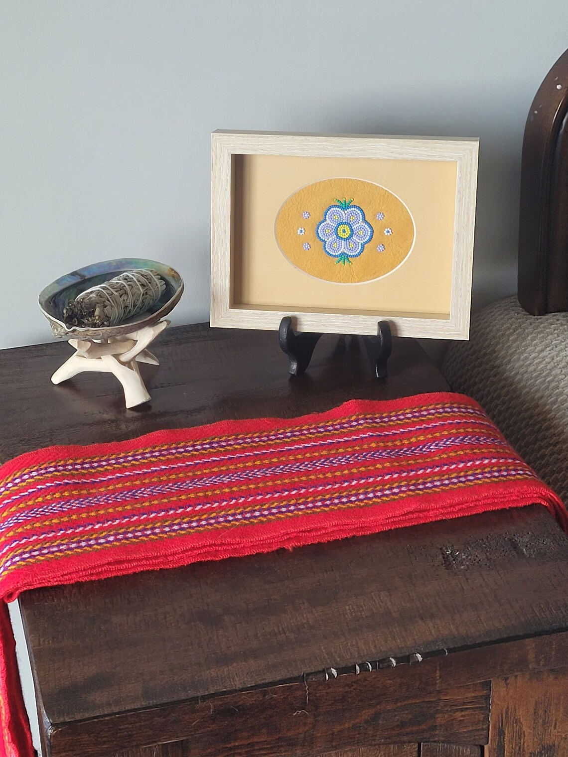 Cree Beadwork, Metis Flower Beadwork, Native Beadwork, Framed Bead Work ...