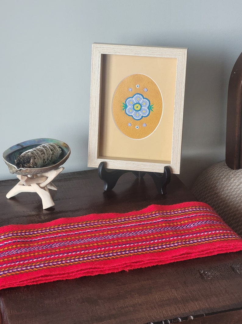Cree Beadwork, Metis Flower Beadwork, Native Beadwork, Framed Bead Work ...