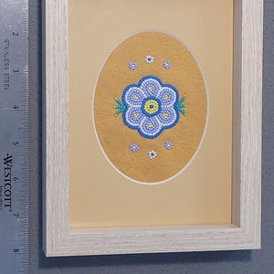 Cree Beadwork, Metis Flower Beadwork, Native Beadwork, Framed Bead Work ...