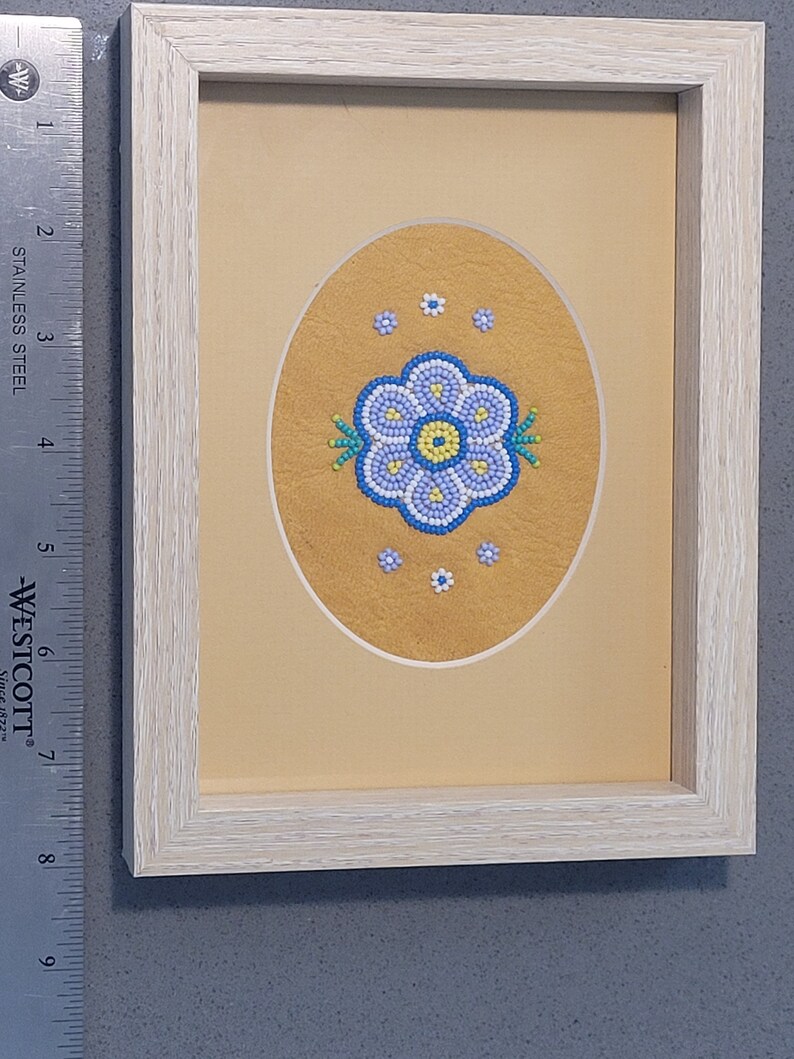 Cree Beadwork, Metis Flower Beadwork, Native Beadwork, Framed Bead Work ...