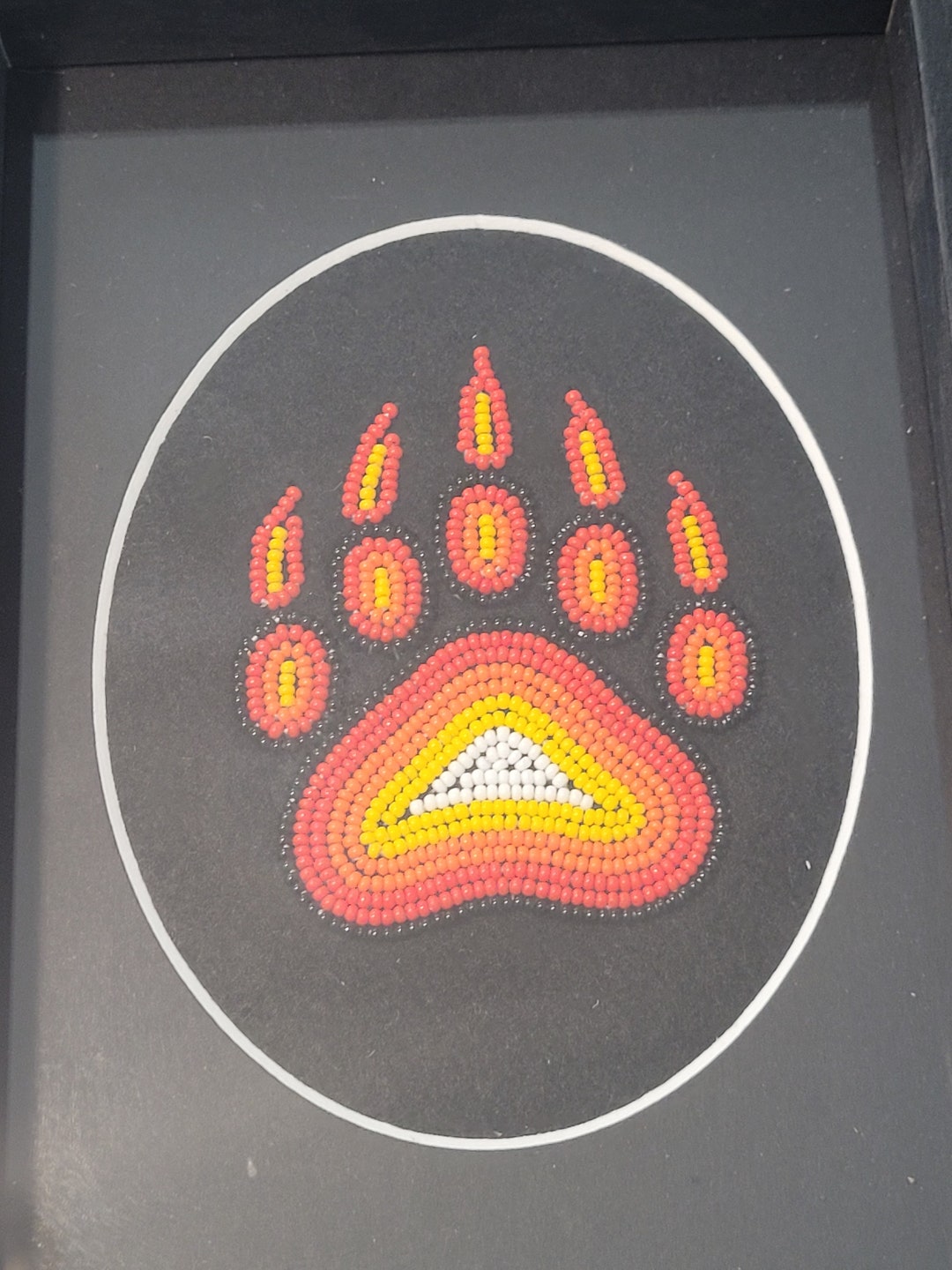 Indigenous Beadwork, Native Beadwork, Metis / Cree Beadwork, Framed ...