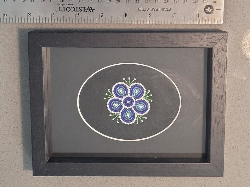 Cree Beadwork, Metis Flower Beadwork, Native Beadwork, Framed Bead Work ...