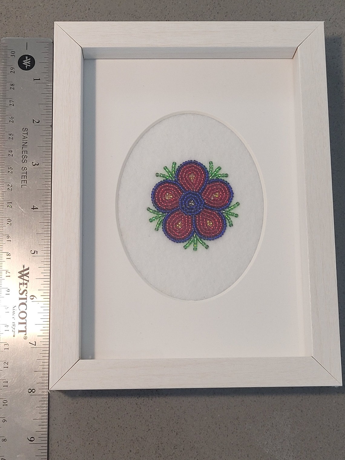 Metis Flower Beadwork, Cree Beadwork, Native Beadwork, Framed Bead Work ...