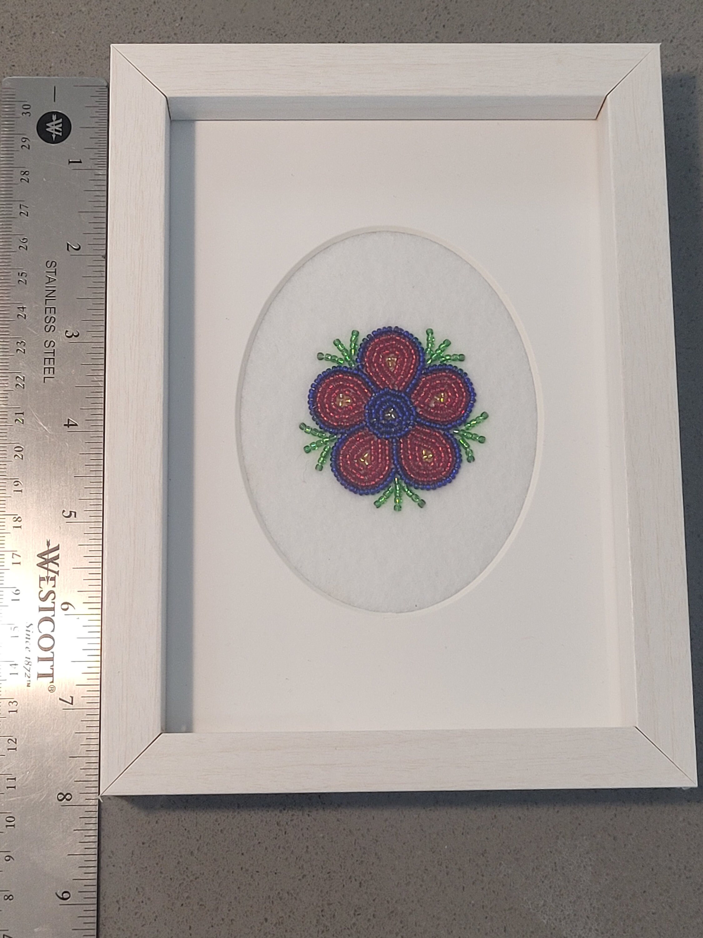 Metis Flower Beadwork, Cree Beadwork, Native Beadwork, Framed Bead Work ...
