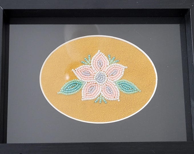 Cree Beadwork, Metis Flower Beadwork, Native Beadwork, Framed Bead Work ...