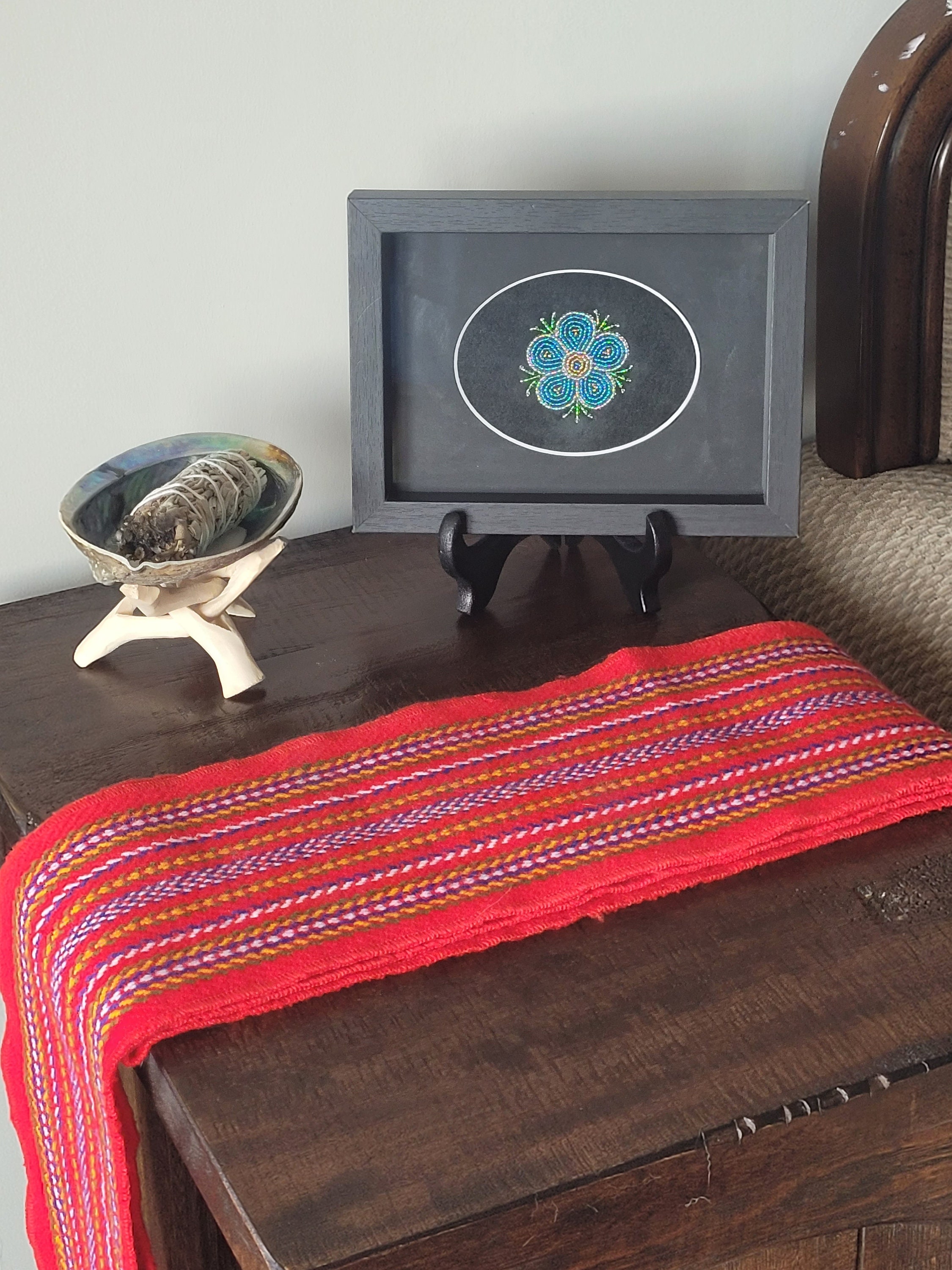 Cree Beadwork, Metis Flower Beadwork, Native Beadwork, Framed Bead Work ...