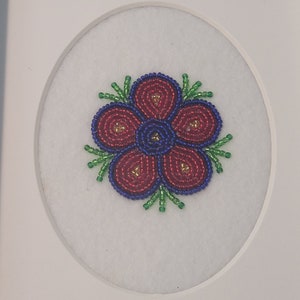 Metis Flower Beadwork, Cree Beadwork, Native Beadwork, Framed Bead Work ...