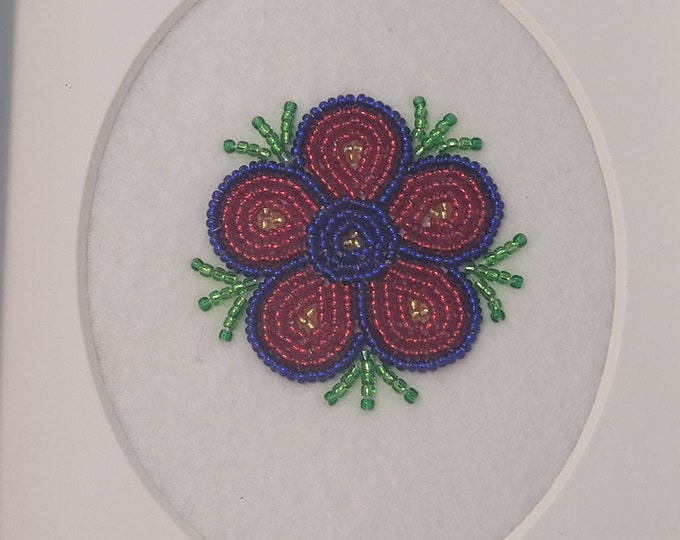 Metis Flower Beadwork, Cree Beadwork, Native Beadwork, Framed Bead Work ...
