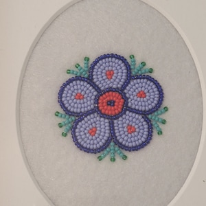 Cree Beadwork, Metis Flower Beadwork, Native Beadwork, Framed Bead Work ...