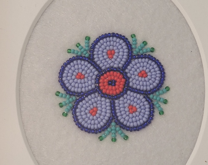 Cree Beadwork, Metis Flower Beadwork, Native Beadwork, Framed Bead Work ...