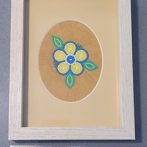 Cree Beadwork, Metis Flower Beadwork, Native Beadwork, Framed Bead Work ...