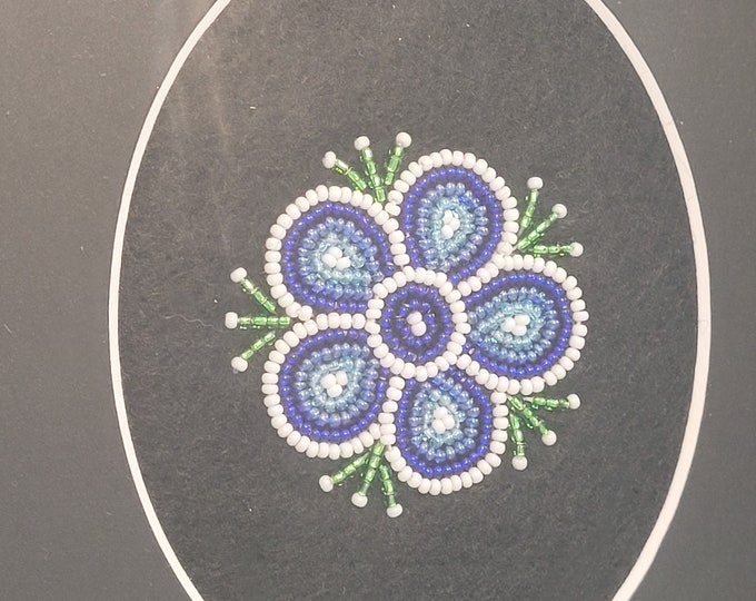 Cree Beadwork, Metis Flower Beadwork, Native Beadwork, Framed Bead Work ...