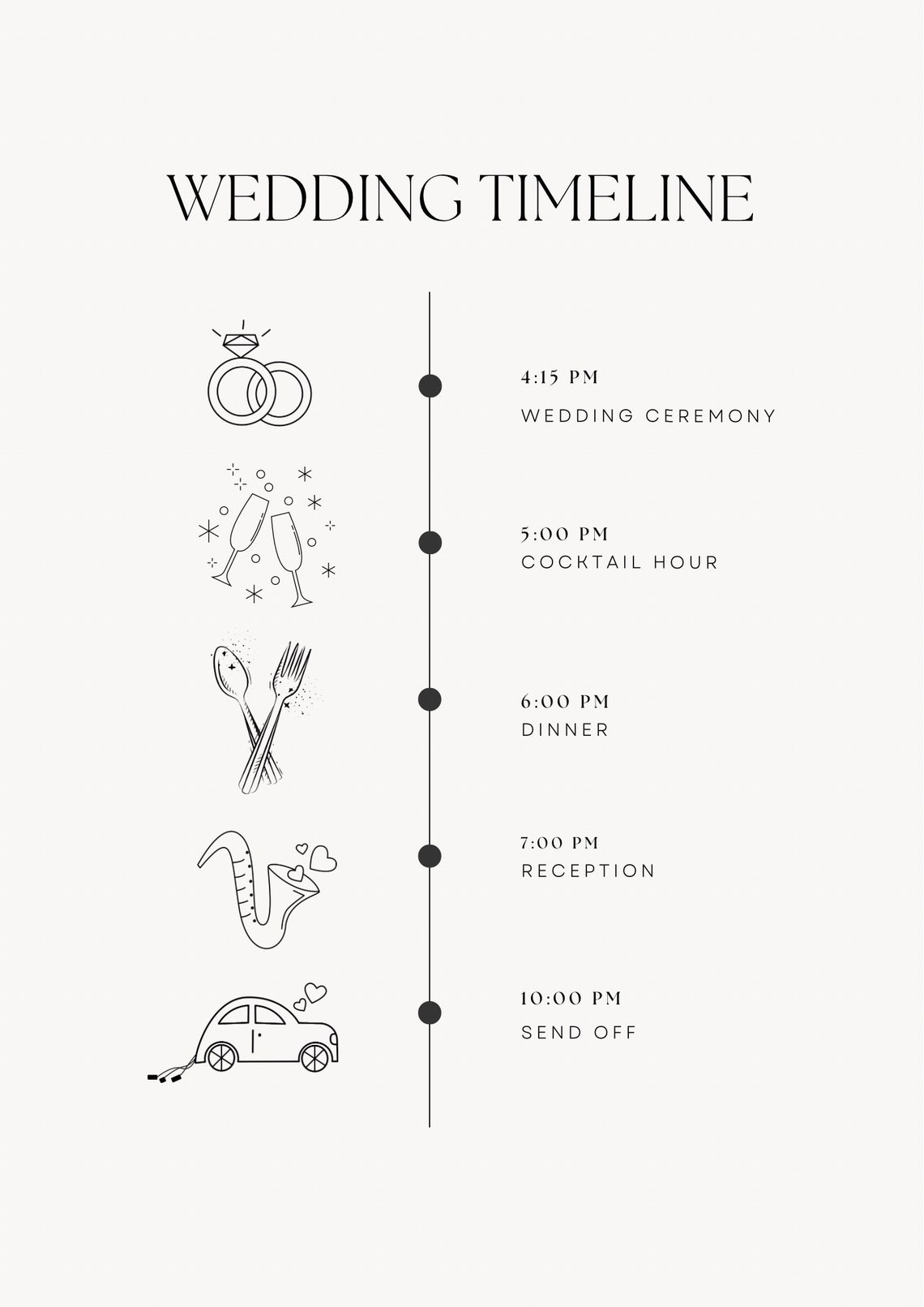 Editable Wedding Timeline Template - Etsy