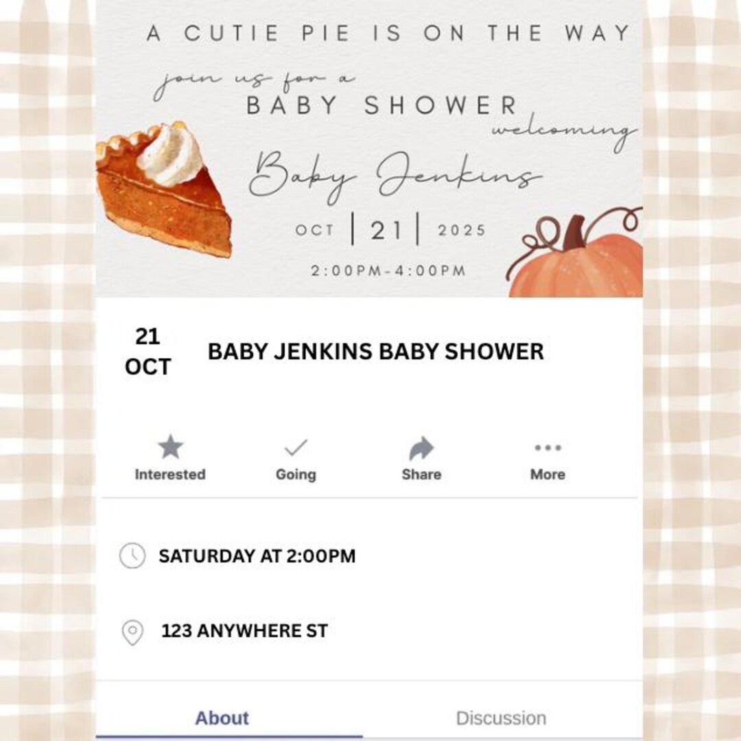 Editable Baby Shower Facebook Event Cover Photo Template - Etsy