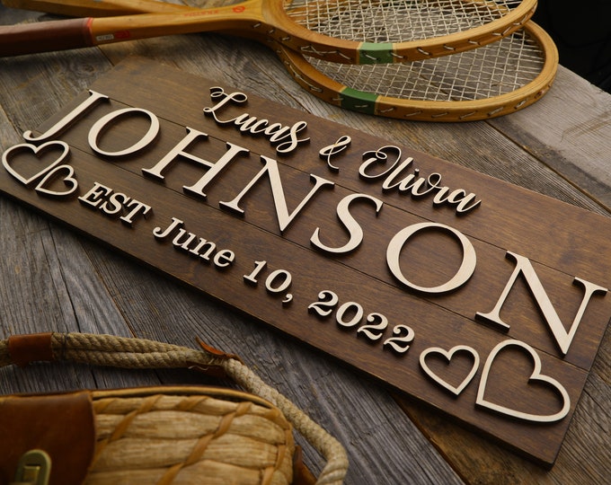 Couple Wedding Sign Mr. & Mrs. Sign Couple Last Name Sign Wedding Date ...