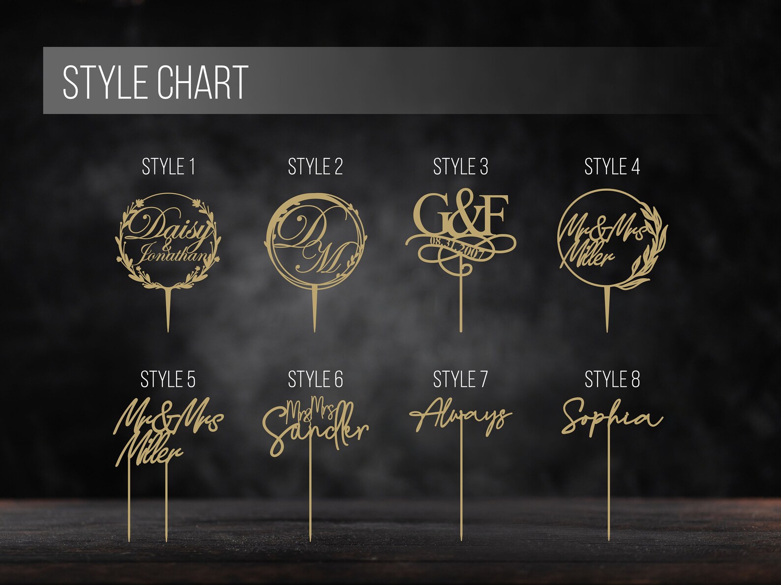 Custom Initial Cake Topper for Wedding Personalized Wedding | Etsy