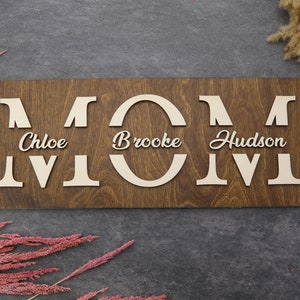 Customized Mom Sign | Mom Name Sign | Custom Wood Mom Sign | Mothers ...