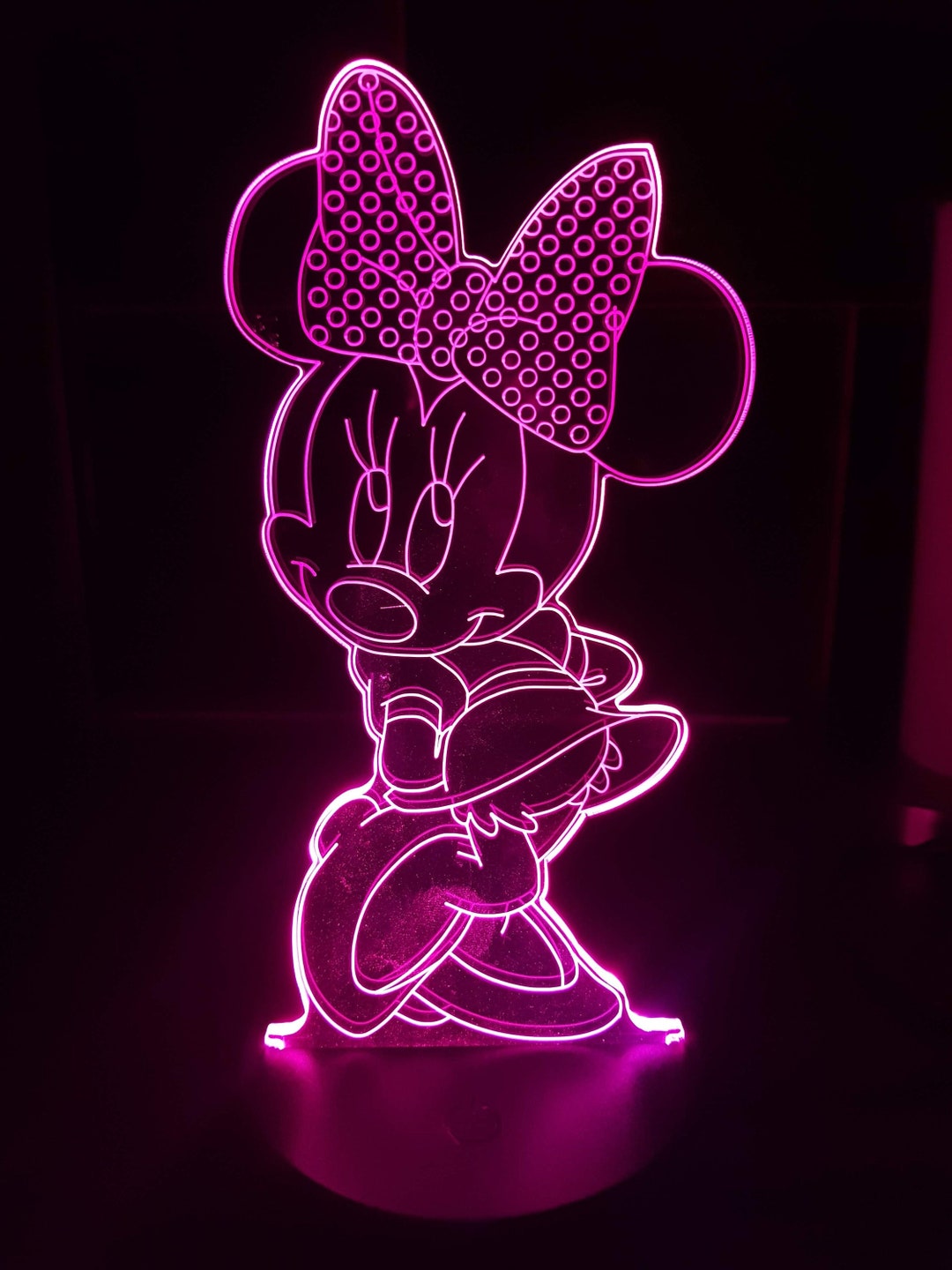 Minnie Mouse 3D Acrylic Engraved Night Light Lamp an Original Gift Idea ...