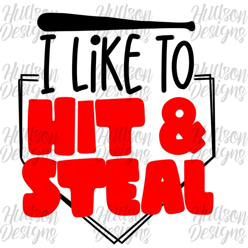 I Like to Hit and Steal SVG Files for Silhouette and Cricut Cutting ...