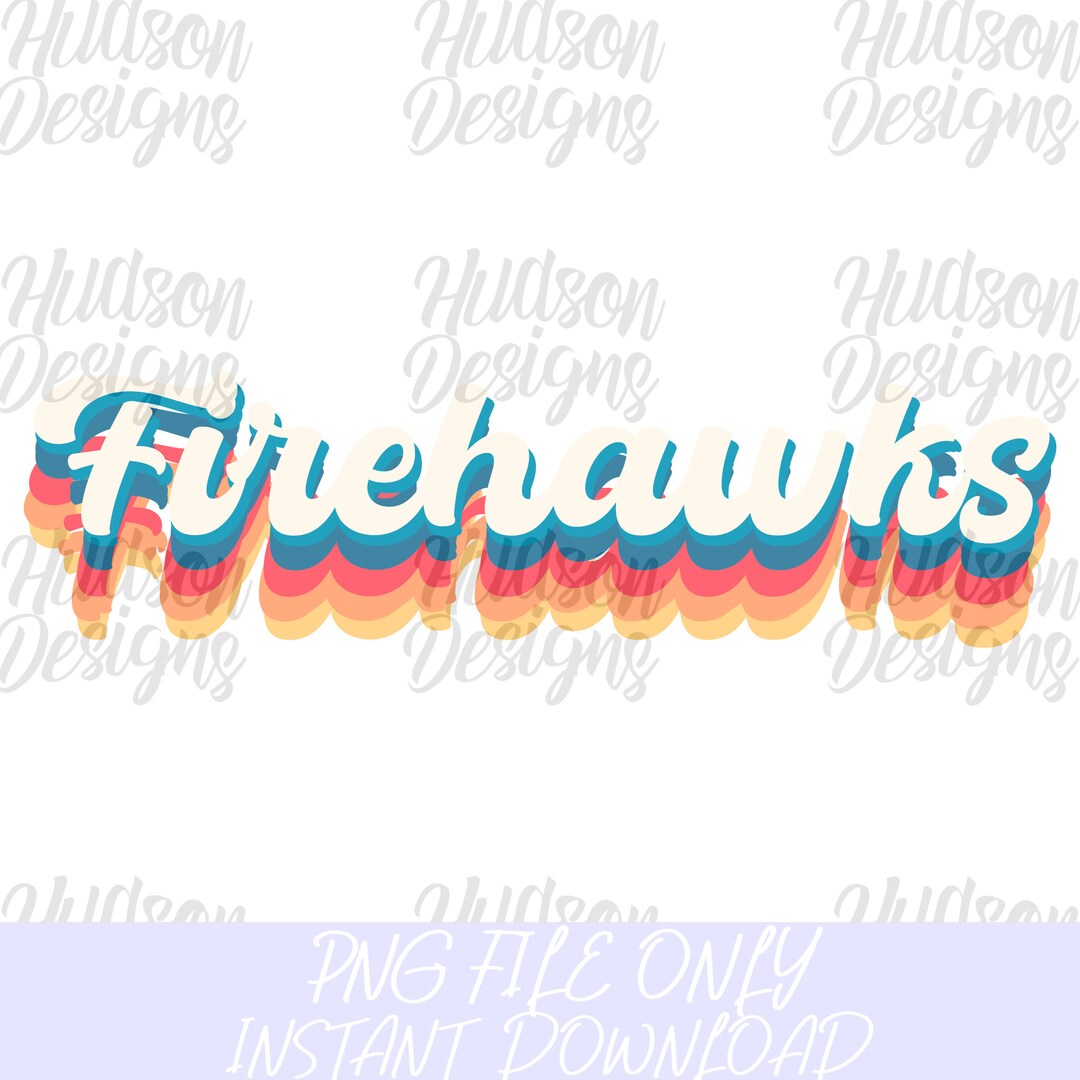 Retro Firehawks PNG Sublimation Design, Vintage, Distressed, Digital ...