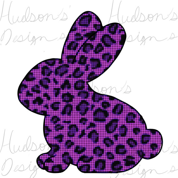 Easter Bunny Purple PNG Hand Drawn PNG Digital Download | Etsy