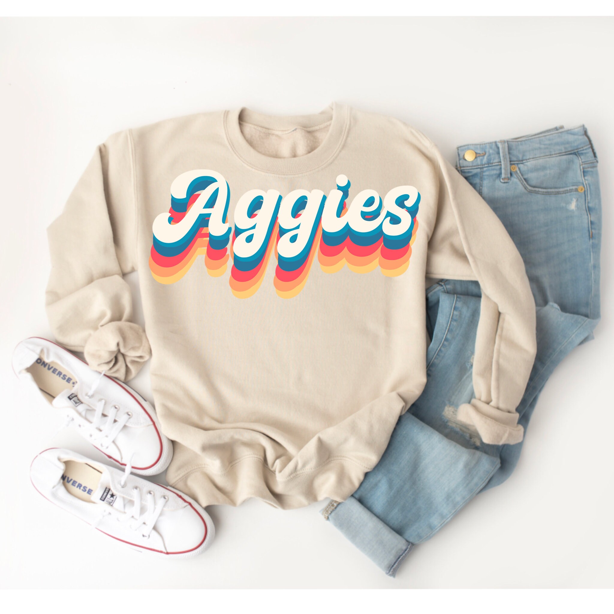 Retro Aggies PNG Sublimation Design Vintage Distressed - Etsy